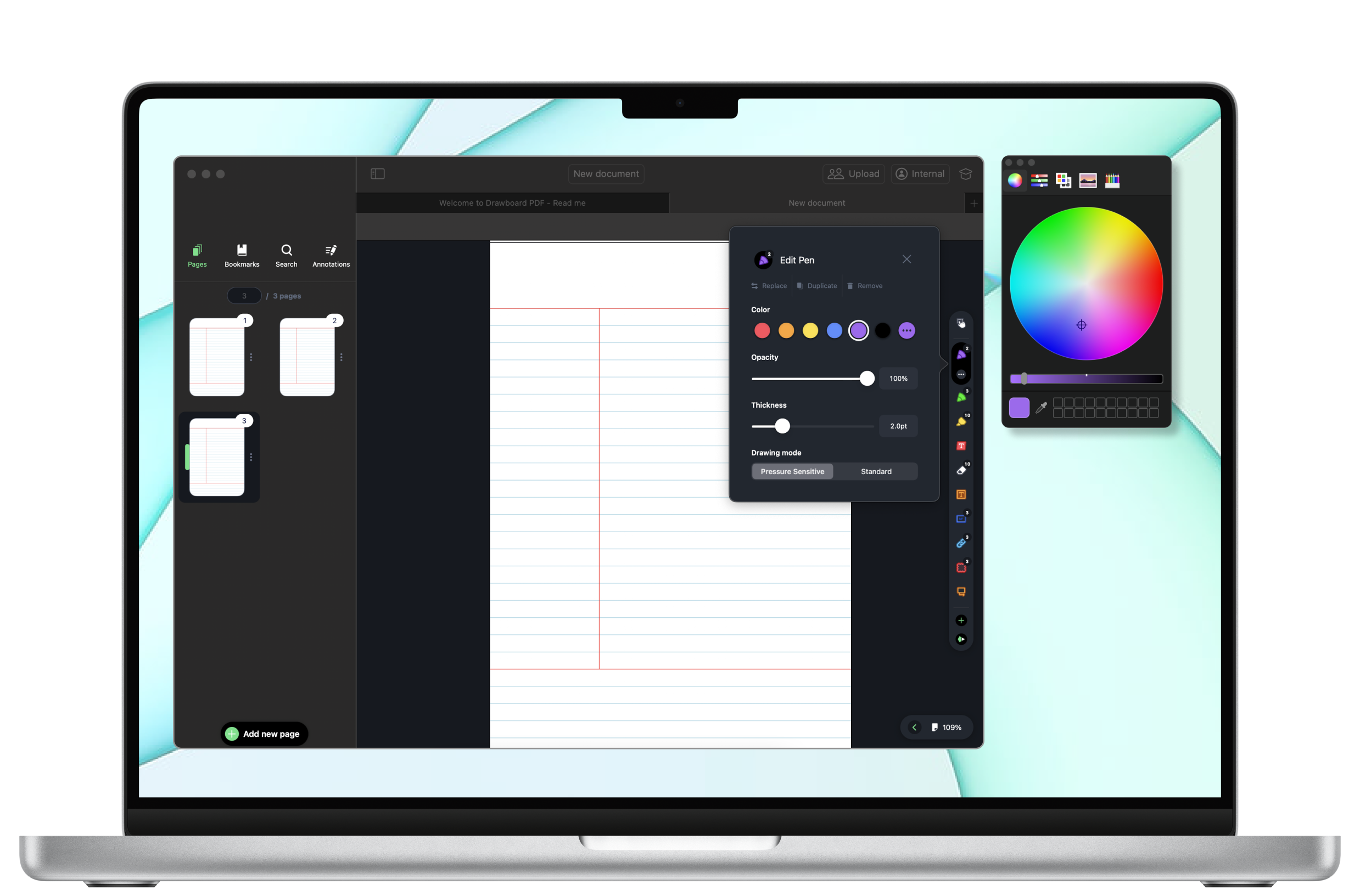 Drawboard for a paperless office